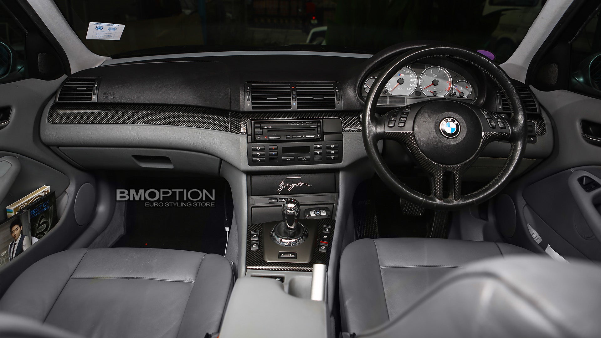 ชุดคิ้วตกแต่งภายในคาร์บอนไฟเบอร์ E46 4D Carbon Fiber Interior Trim Set ...