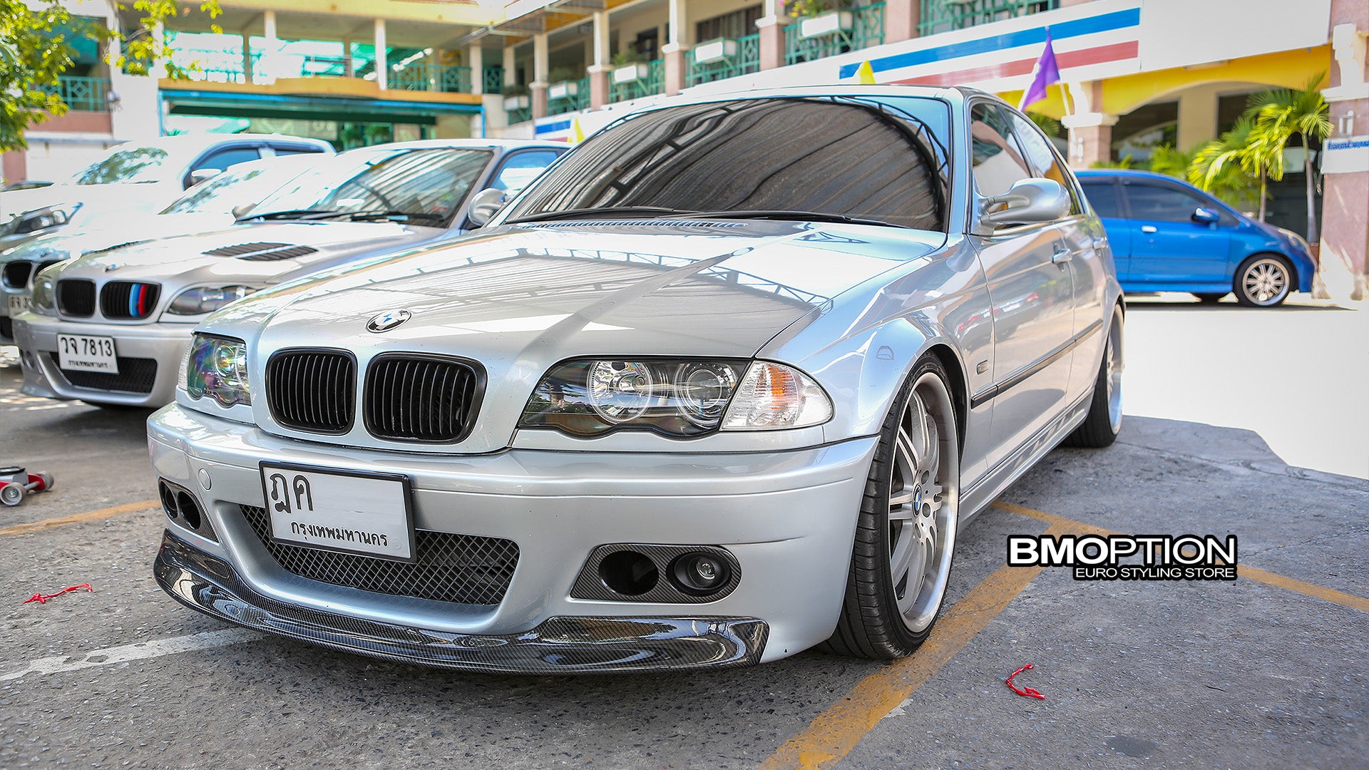 หน้ากระจังดำเงา E46 4D 98-01 Performance Front Grille - Aeroform Thailand